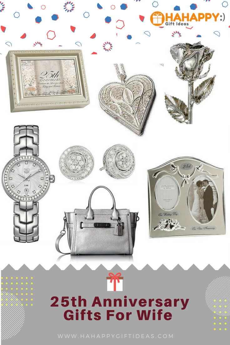 The Best Silver 25th Wedding Anniversary Gifts For Wife HaHappy Gift